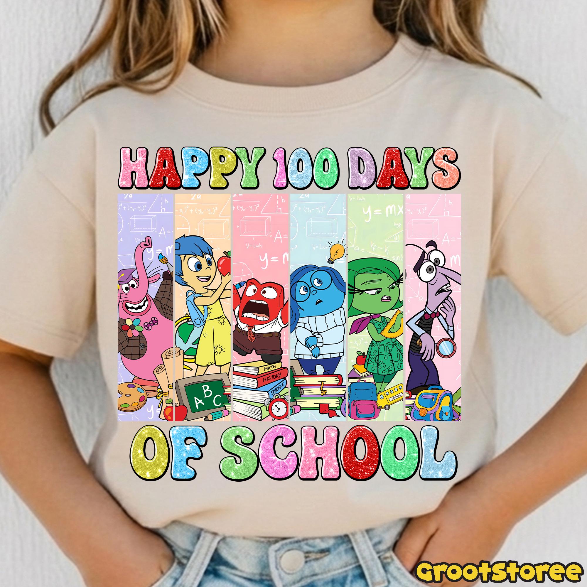 100 Days of School PNG, Happy 100 Days Cartoon Emotions Design, Cute ...