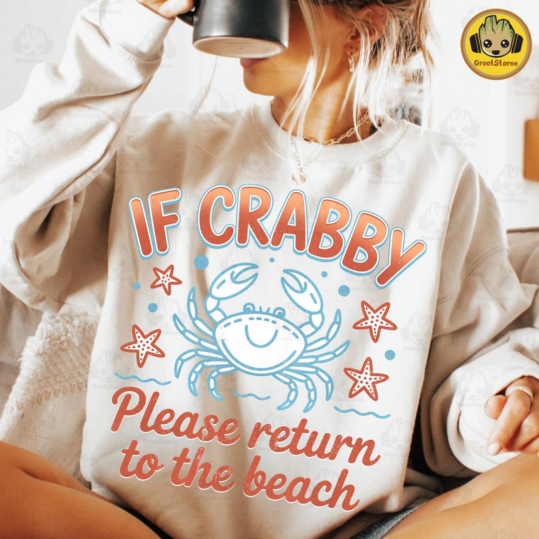 Funny If Crabby Please Return to the Beach Png, Kids Fisherman ...