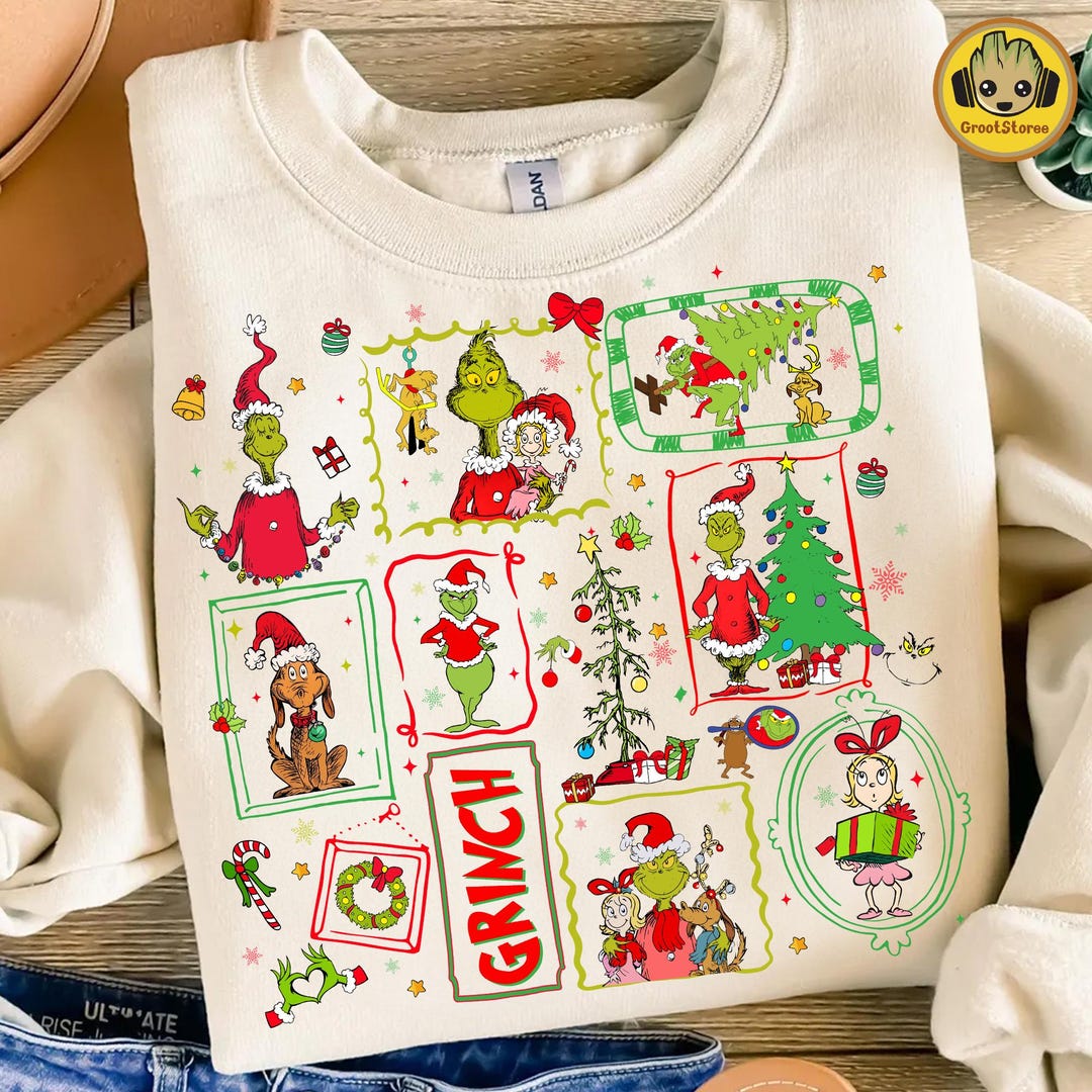 Christmas Green Monster Png, Merry Christmas Png, Retro Christmas Tree ...