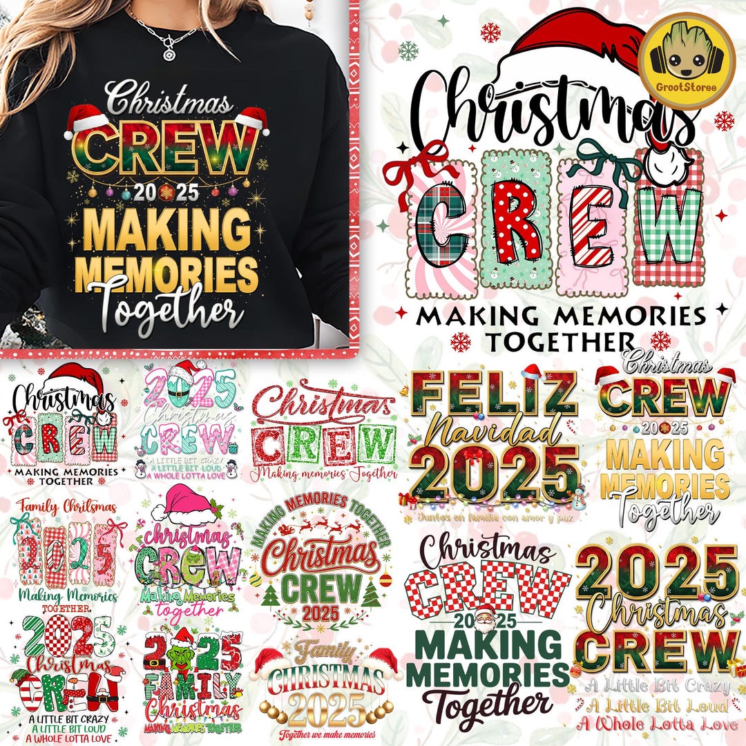 12+ Family Christmas 2025 Png Bundle, Christmas Crew Png, Funny Matching Holiday PNG Christmas ...