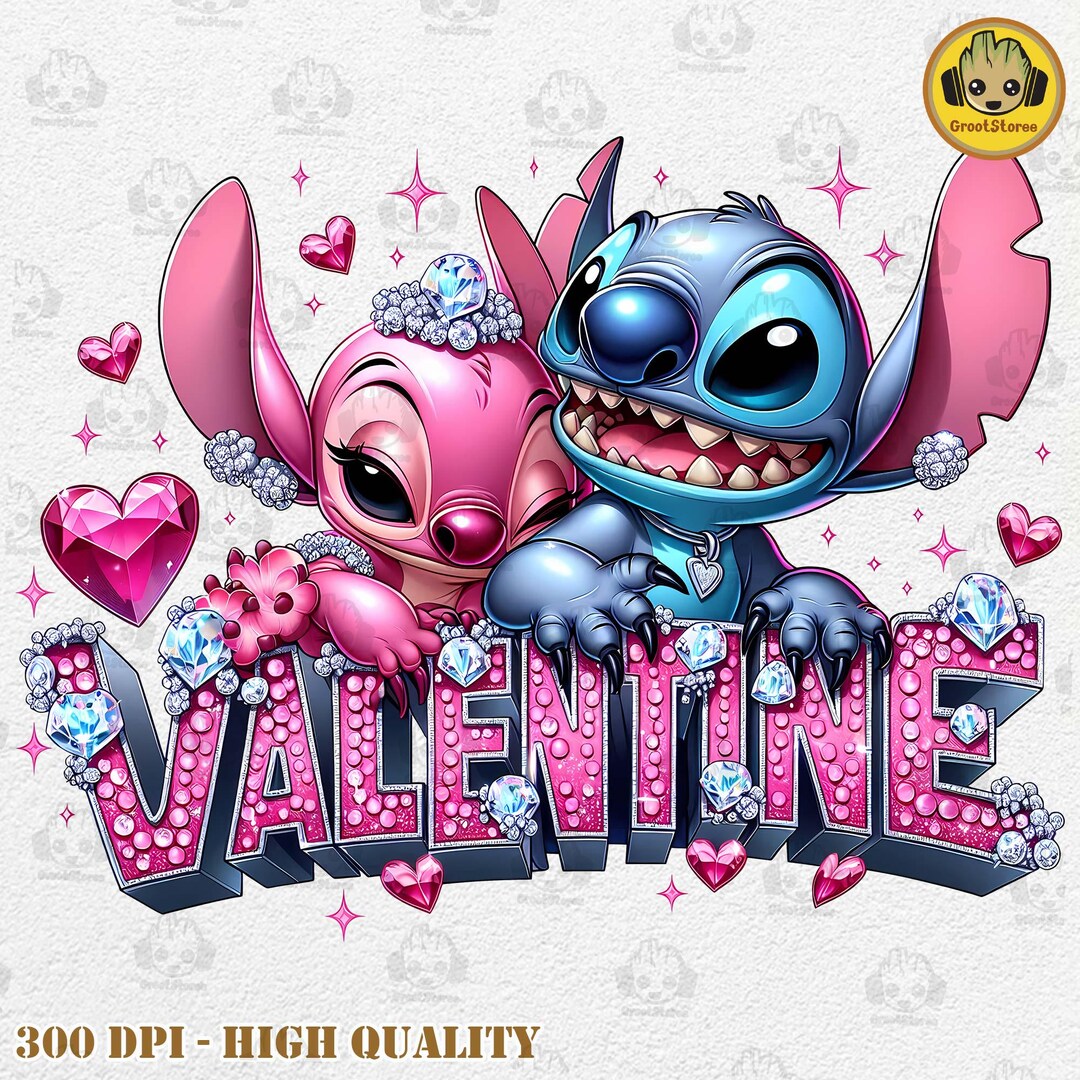 Pink Rhinestone Valentine Png, Pink Valentine Cartoon Png, Faux ...