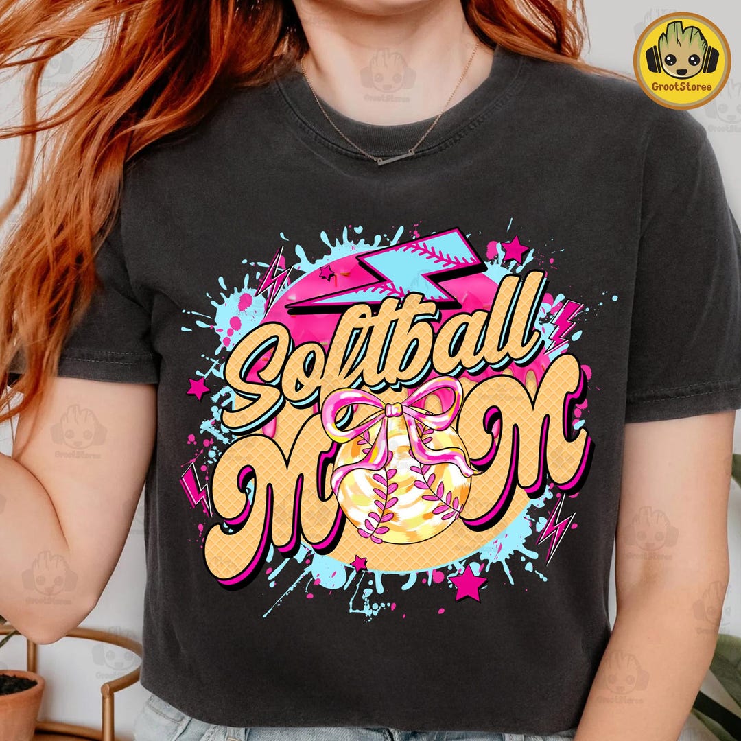 Softball Mama Drip Png, Softball Ice Cream Drip Png, Mama Softball Png ...