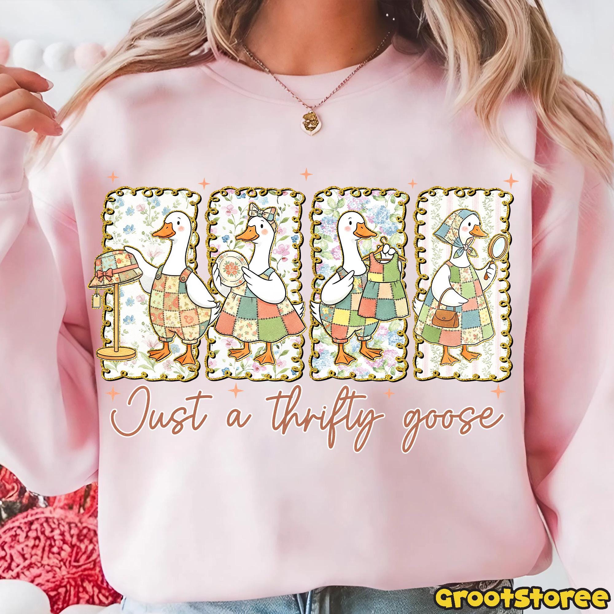 Funny Thrifting Goose PNG, Grandma Goose Second Hand Shopping Design ...