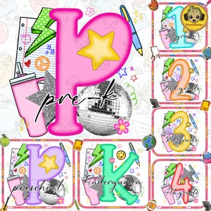 Preppy Back to School Png Bundle, Teacher Bright Png Bundle, Teacher ...