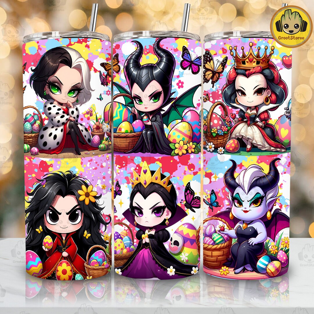 Villain Cartoon Happy Easter Day 20oz Tumbler Design Png, Bear Couple ...