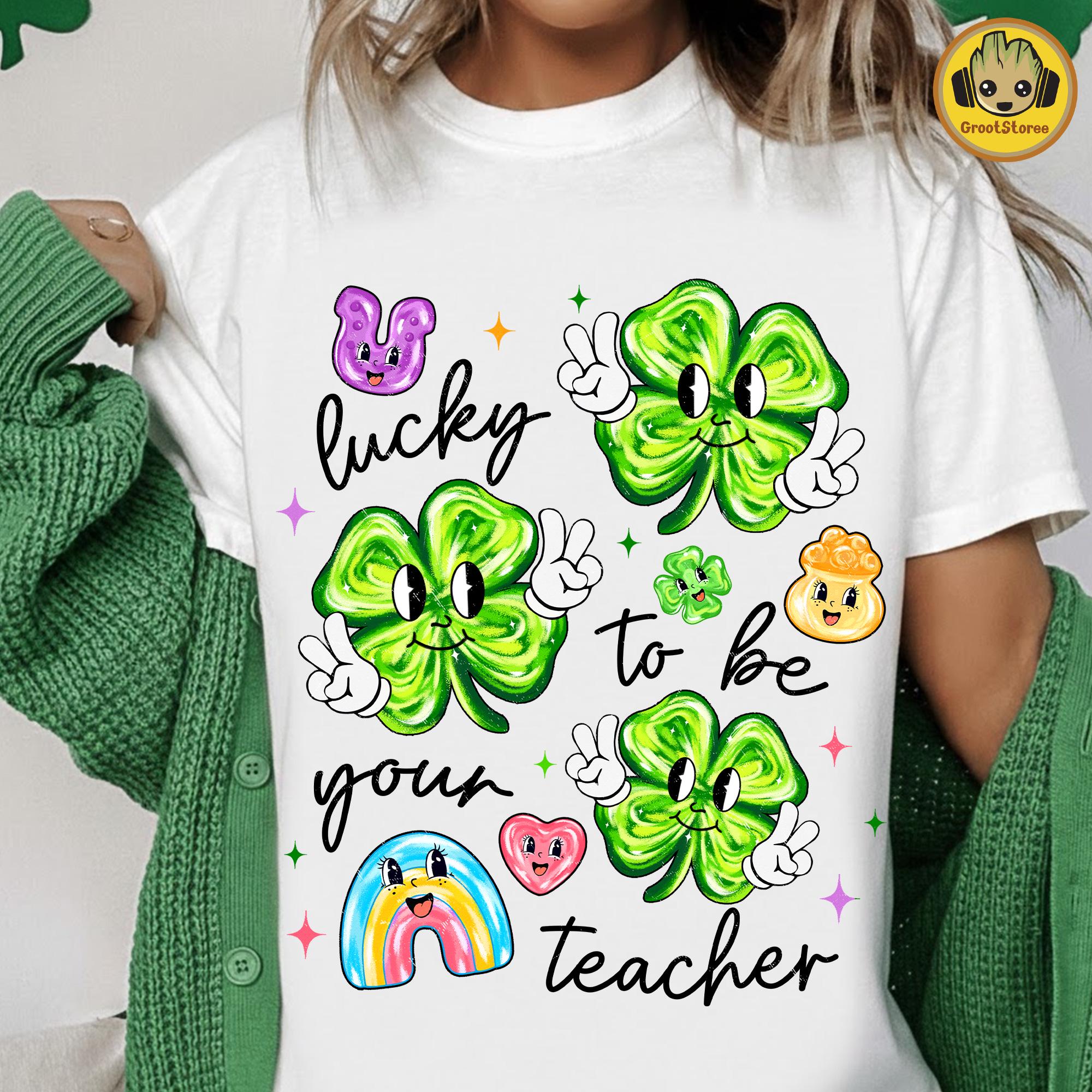 Lucky to Be Your Teacher PNG, Coquette Lucky PNG, St Patrick’s Day ...