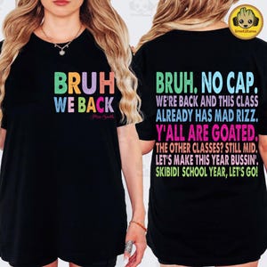 Retro Bruh We Back Teacher Png, Funny Gen A Teacher Shirt Design, First ...
