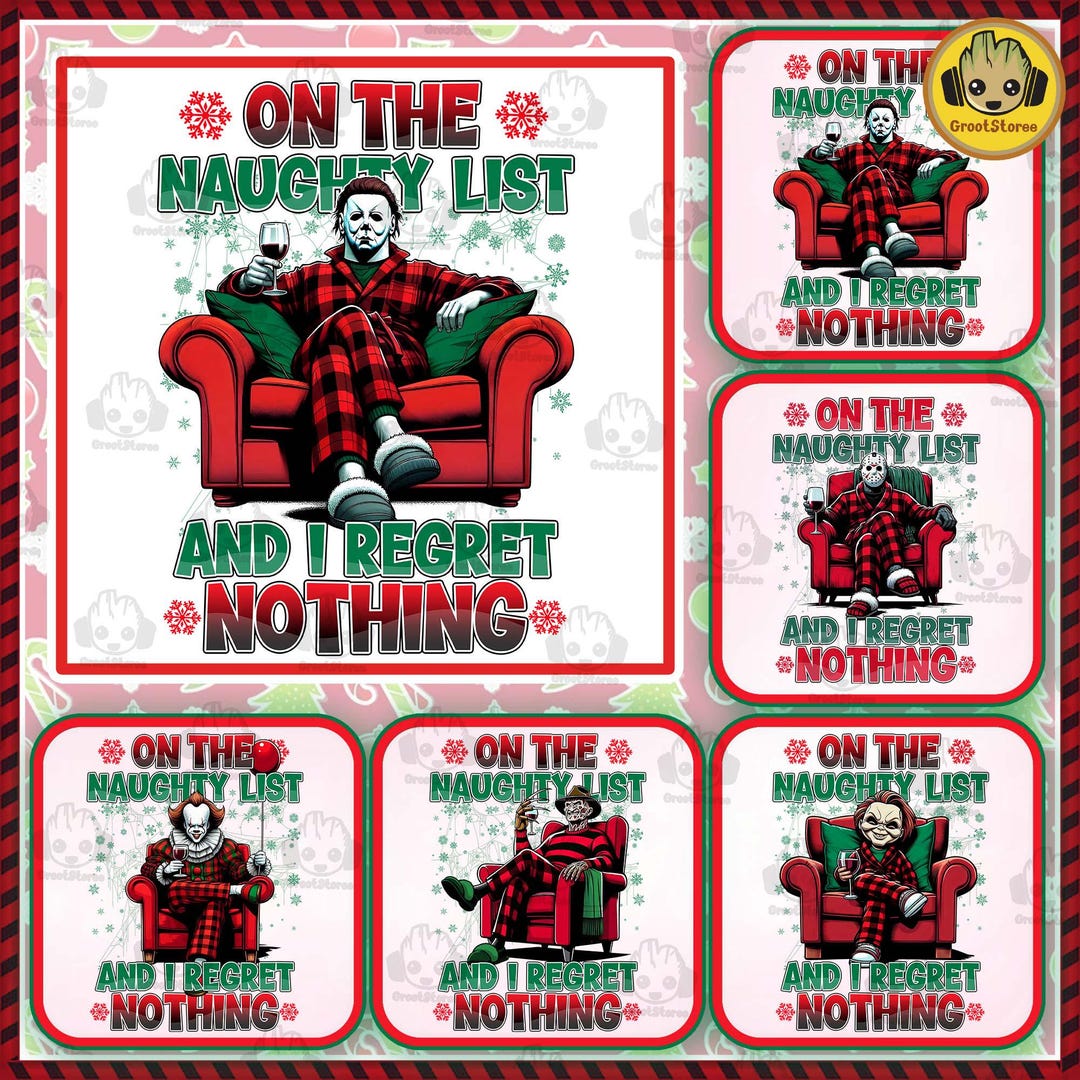 Christmas Movie Killer Png Bundle, Christmas Horror Png, Killers ...
