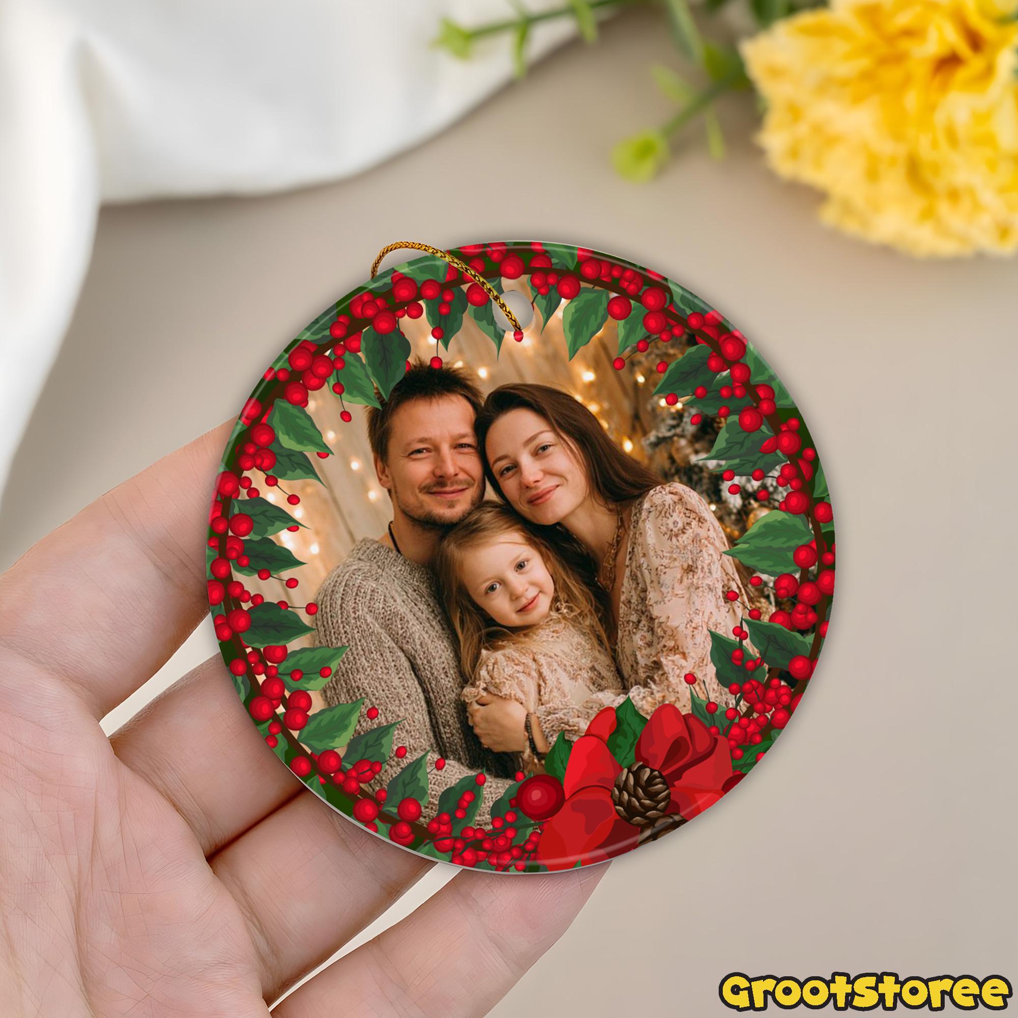 20+ Christmas Photo Ornament Canva Template Bundle, Custom Photo ...