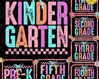 Preppy Back to School PNG Bundle, Coquette School First Day, Teacher ...