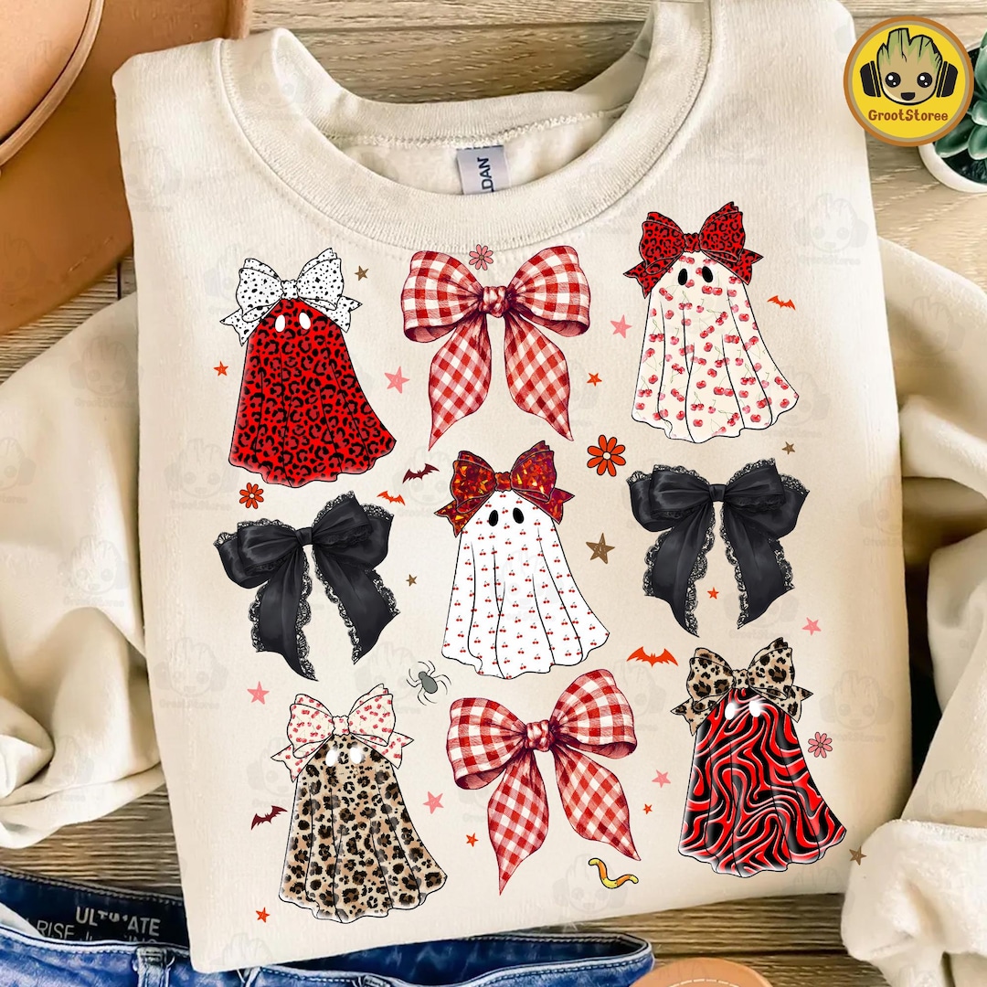 Leopard Checker Spooky Png, Halloween Ghost Neon Png, Cute Boo Ghost ...