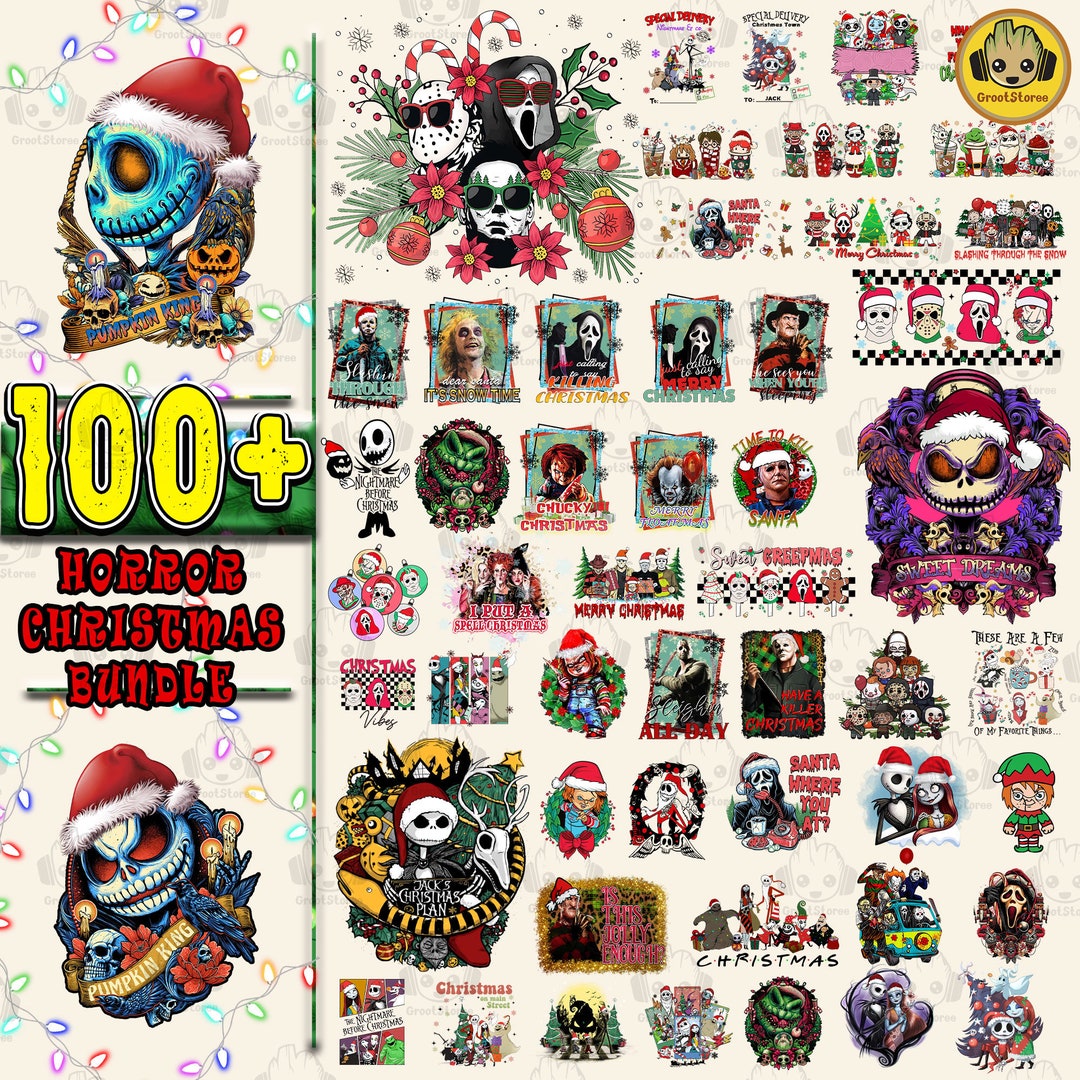100 Horror Christmas Character Png Bundle Nightmare Before - Etsy Australia