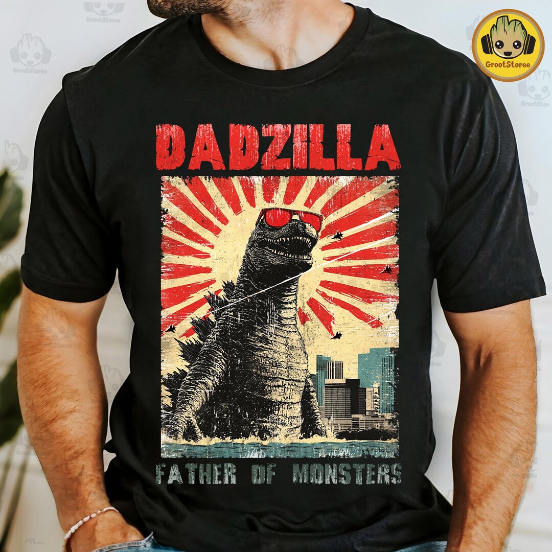 Retro Dadzilla Father of the Monster Png, Funny Monster Dad Png, Trendy ...