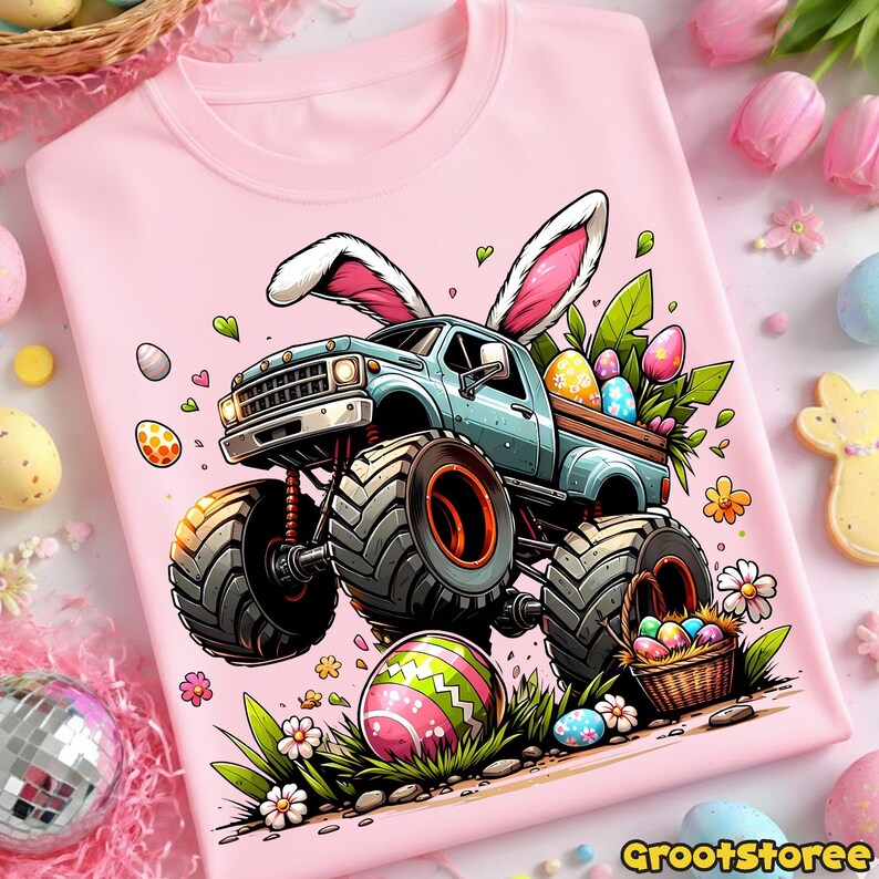 Easter Monster Truck Png, Monster Truck Easter Day Sublimation Png ...