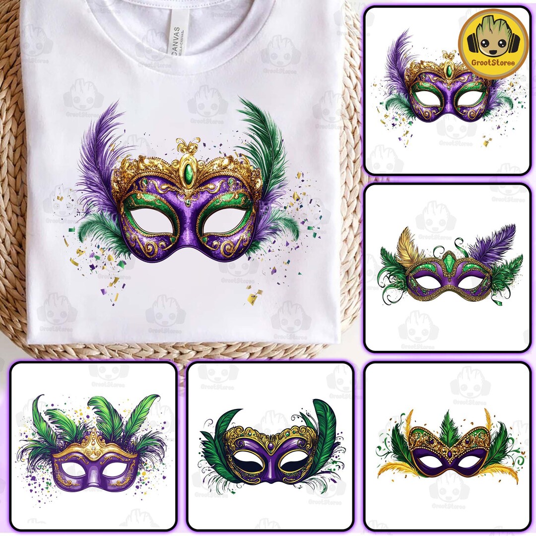 Bundle Mardi Gras Carnival Mask Png, Mardi Gras Mask Png, Mardi Gras ...