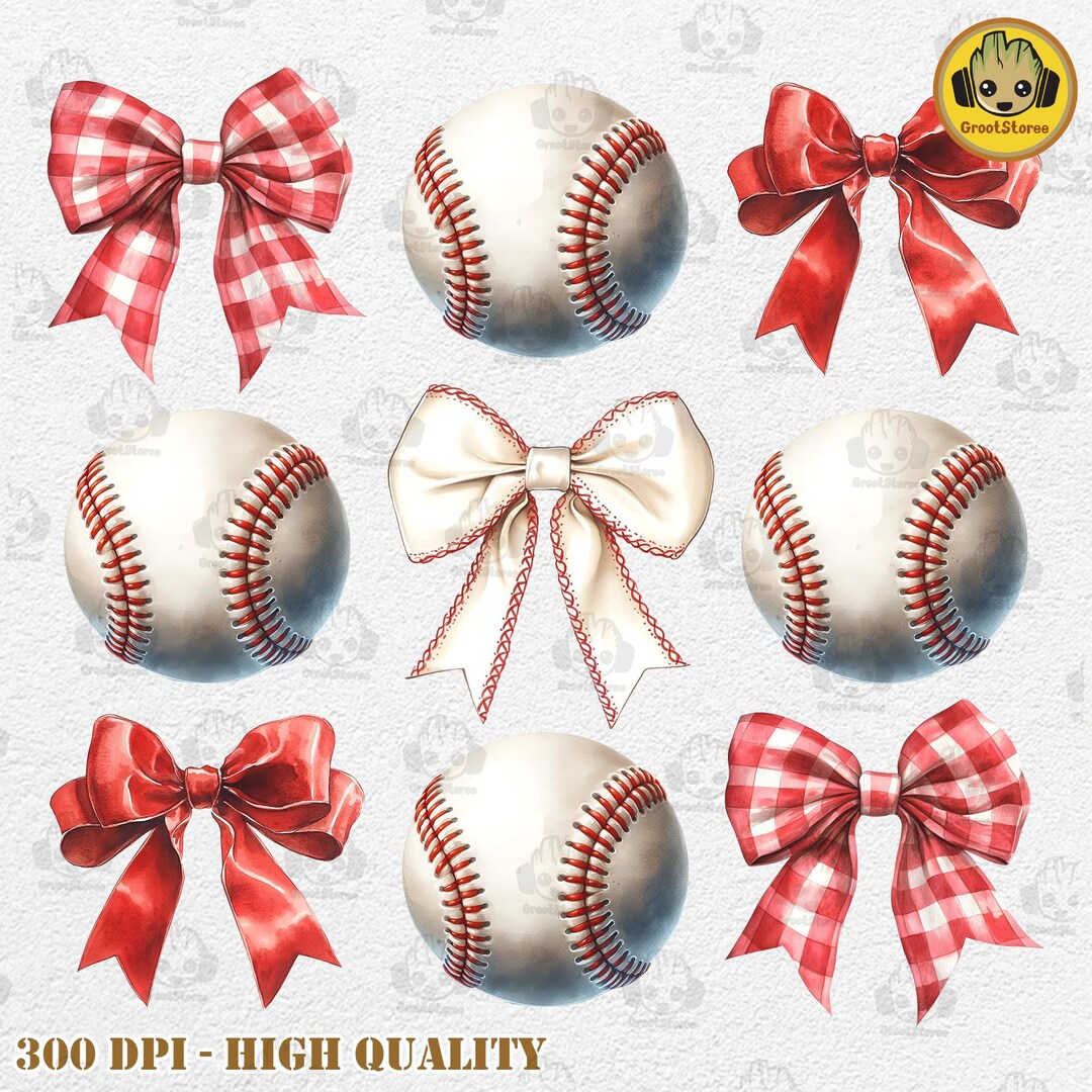 Retro Baseball Coquette Bow Png, Funny Baseball Png, Coquette Baseball ...