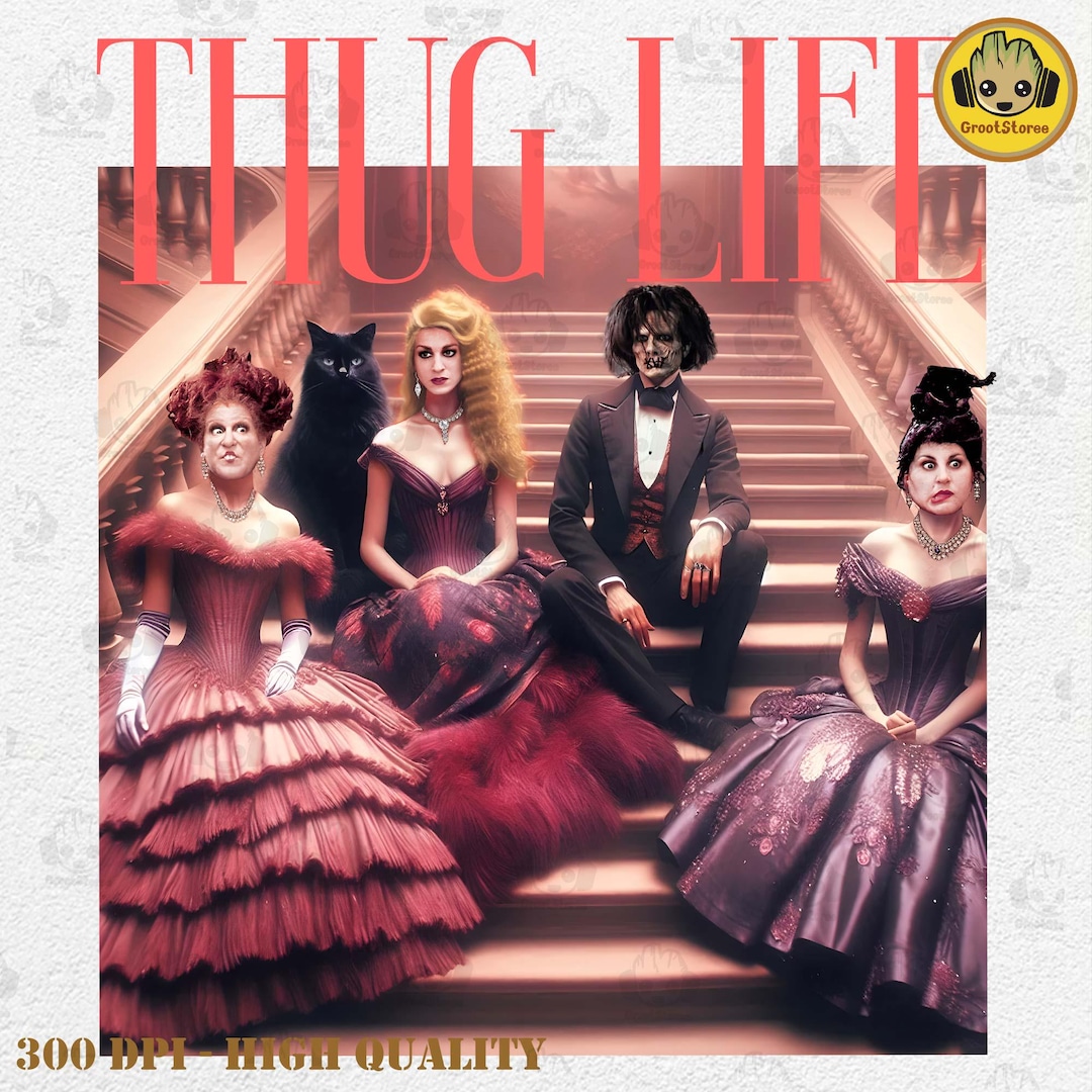 Thug Life Bad Witches Png, Thug Life Png, Retro Witches Movie Png ...