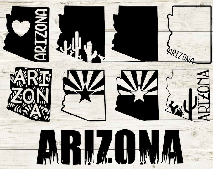 Arizona SVG - Perfect for DIY Arizona - Arizona Outline SVG ...