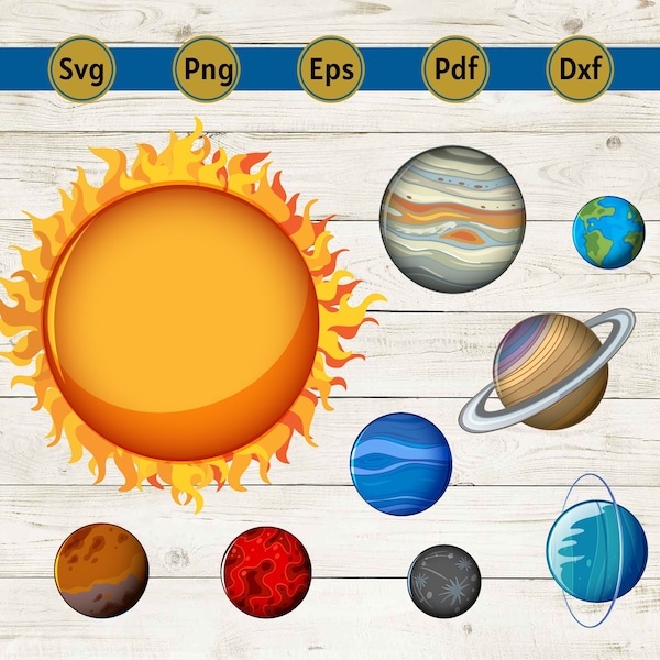 Solar System Svg - Etsy