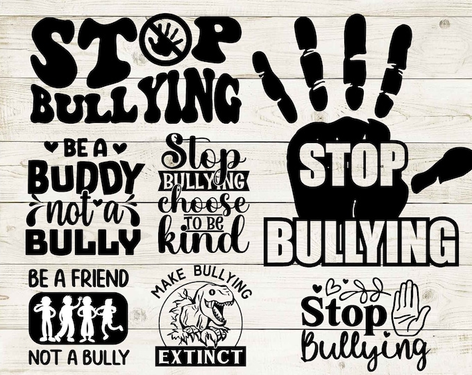 Stop Bullying Svg, Anti Bullying Svg, Kindness Svg, No Bullying Svg ...