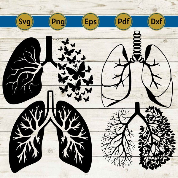 Lung Svg - Etsy