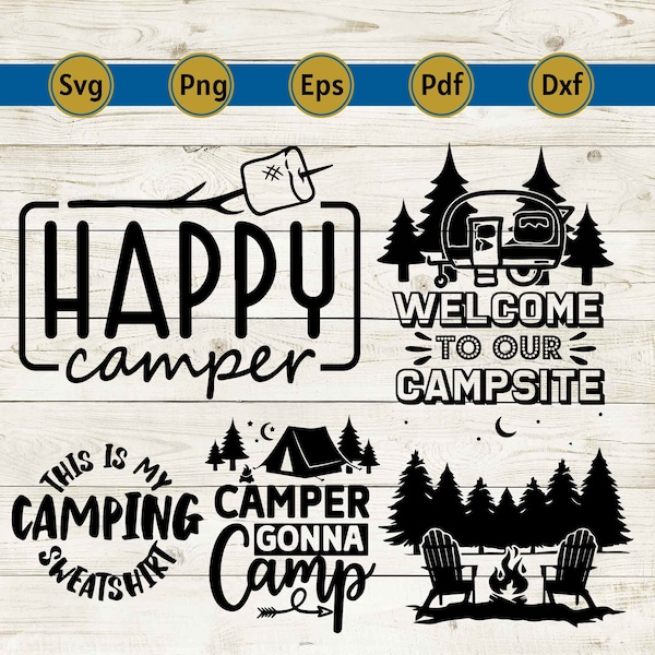 Camping Bucket Svg - Etsy