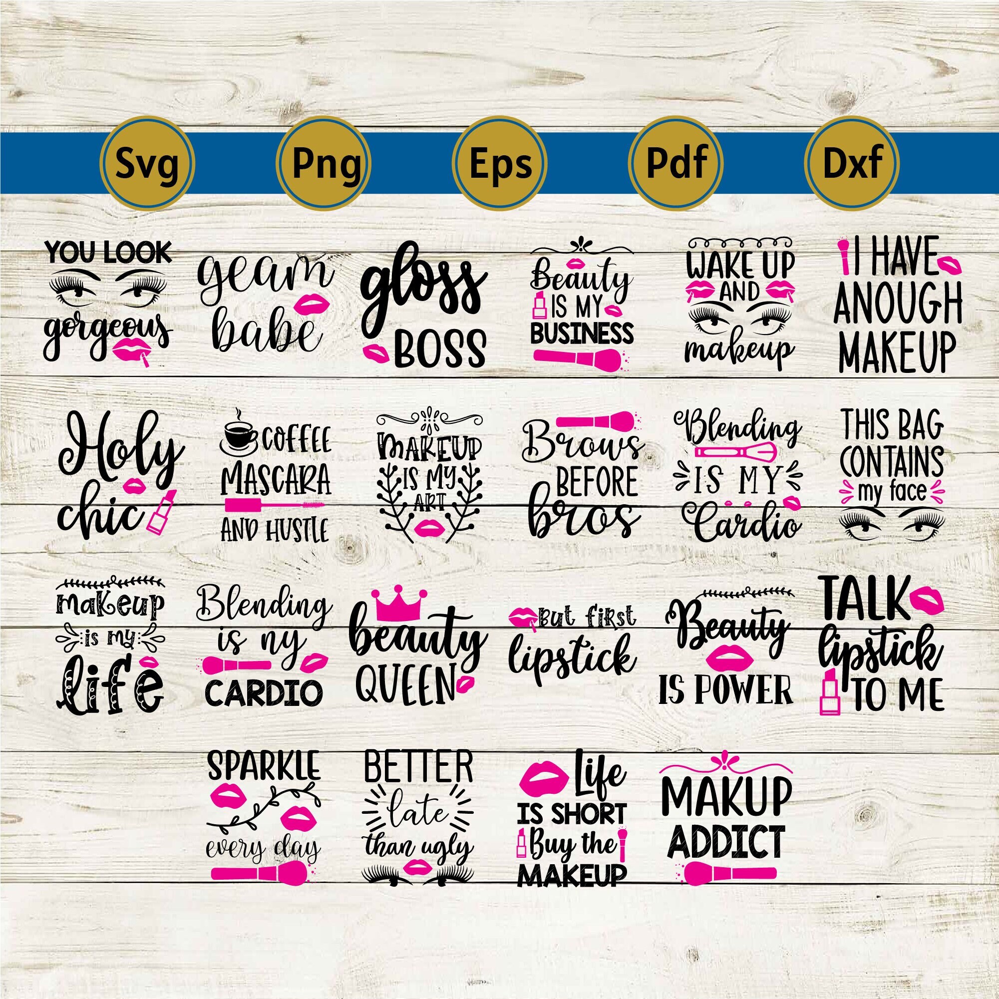 Makeup Bag Svg, Makeup Artist Svg, Eyelashes Svg, Lashes Svg, Makeup ...