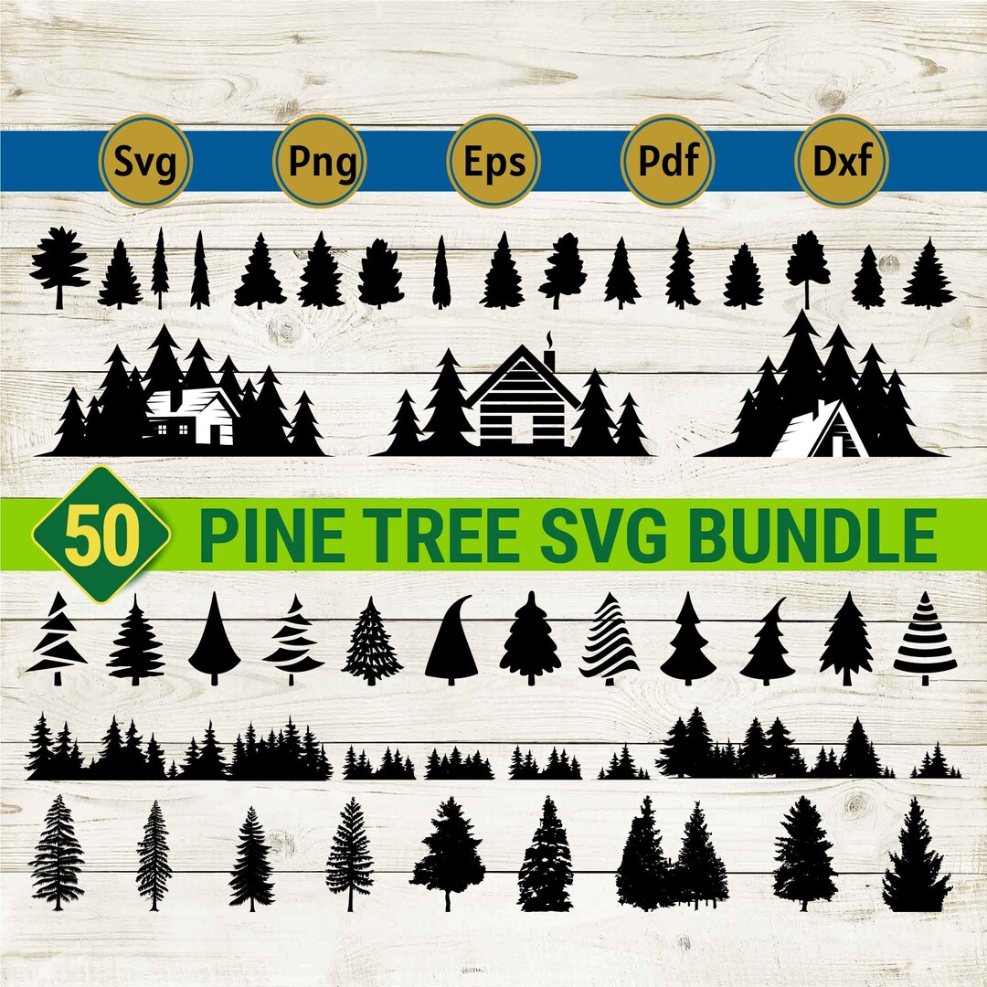 Pine Trees Svg, Tree Silhouette, Pine Tree Png, Pine Tree Clipart, Tree ...