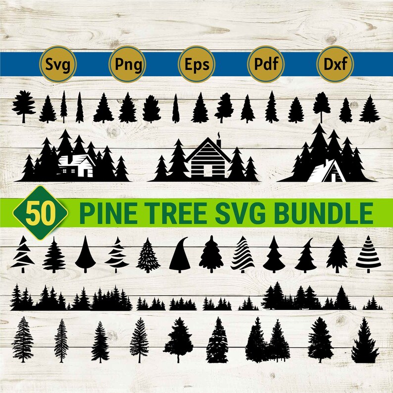 Pine Trees Svg, Tree Silhouette, Pine Tree Png, Pine Tree Clipart, Tree ...