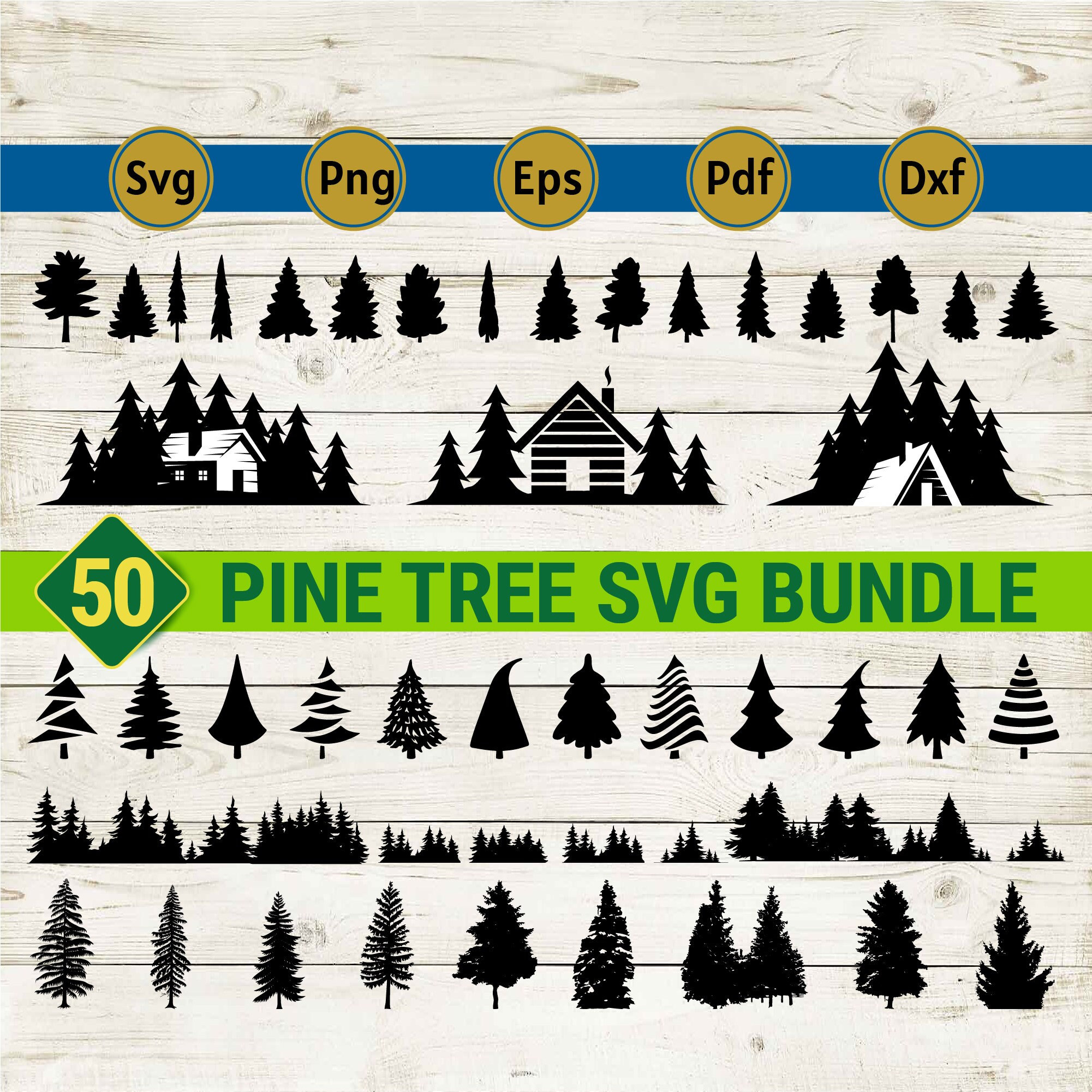 Pine Trees Svg Tree Silhouette Pine Tree Png Pine Tree - Etsy