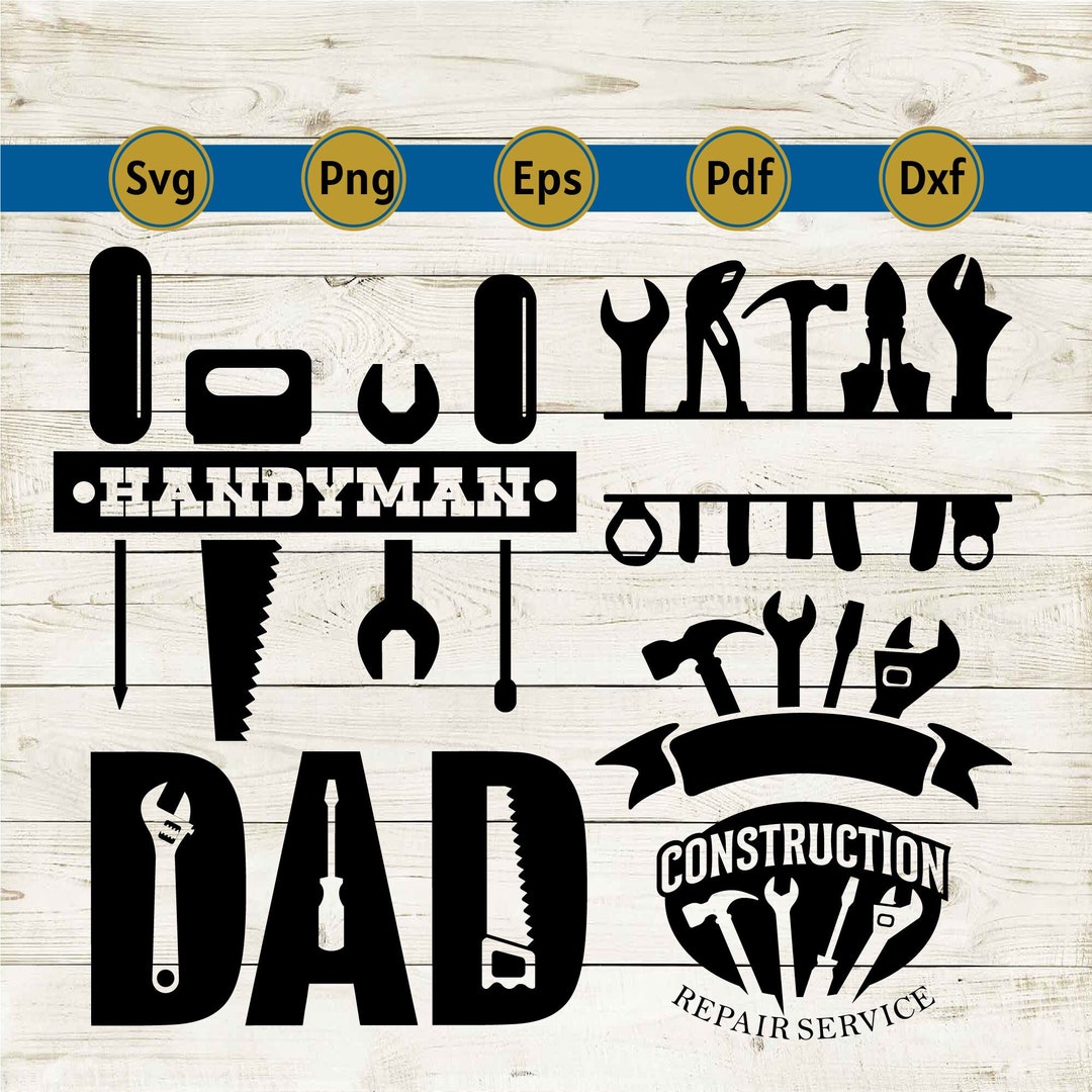 Custom Handyman Split Monogram Svg, Carpenter Svg, Mechanic Svg, Tools ...