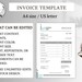 Invoice Template Order Form Template Printable Invoice - Etsy