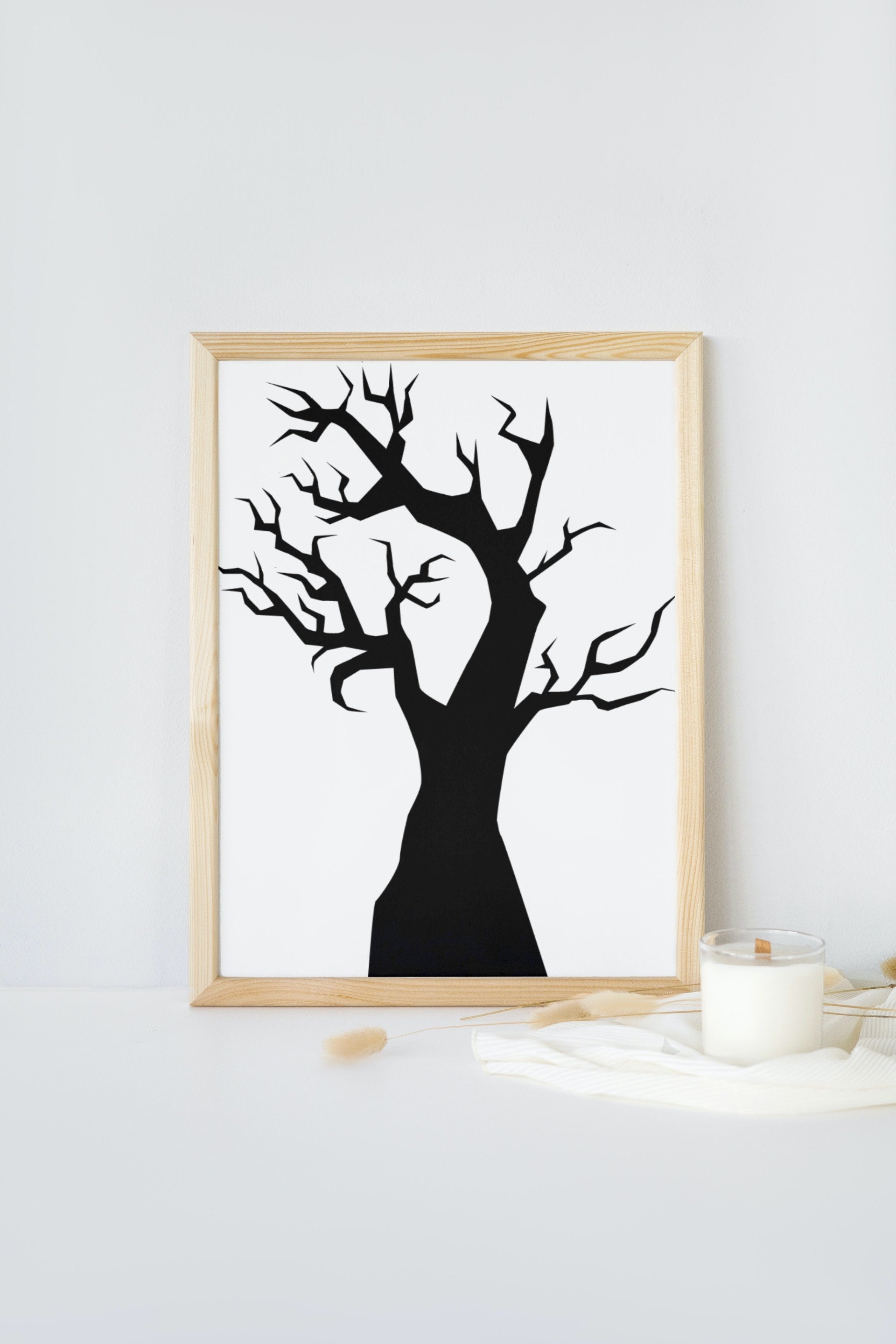 Dead Trees Silhouettes Bundle SVG, Spooky Halloween Trees SVG Designs ...
