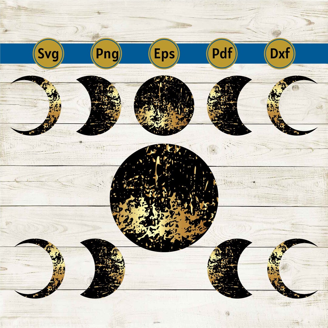 Moon Phases SVG Cutting Files Moons Clip Art Moon Cricut Stages of the ...