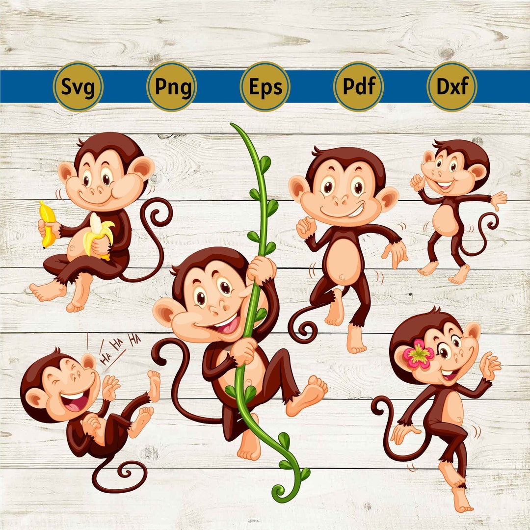 Monkey Png Sublimation Clipart, Monkey Svg, Monkey Shirt, Monkey Print ...