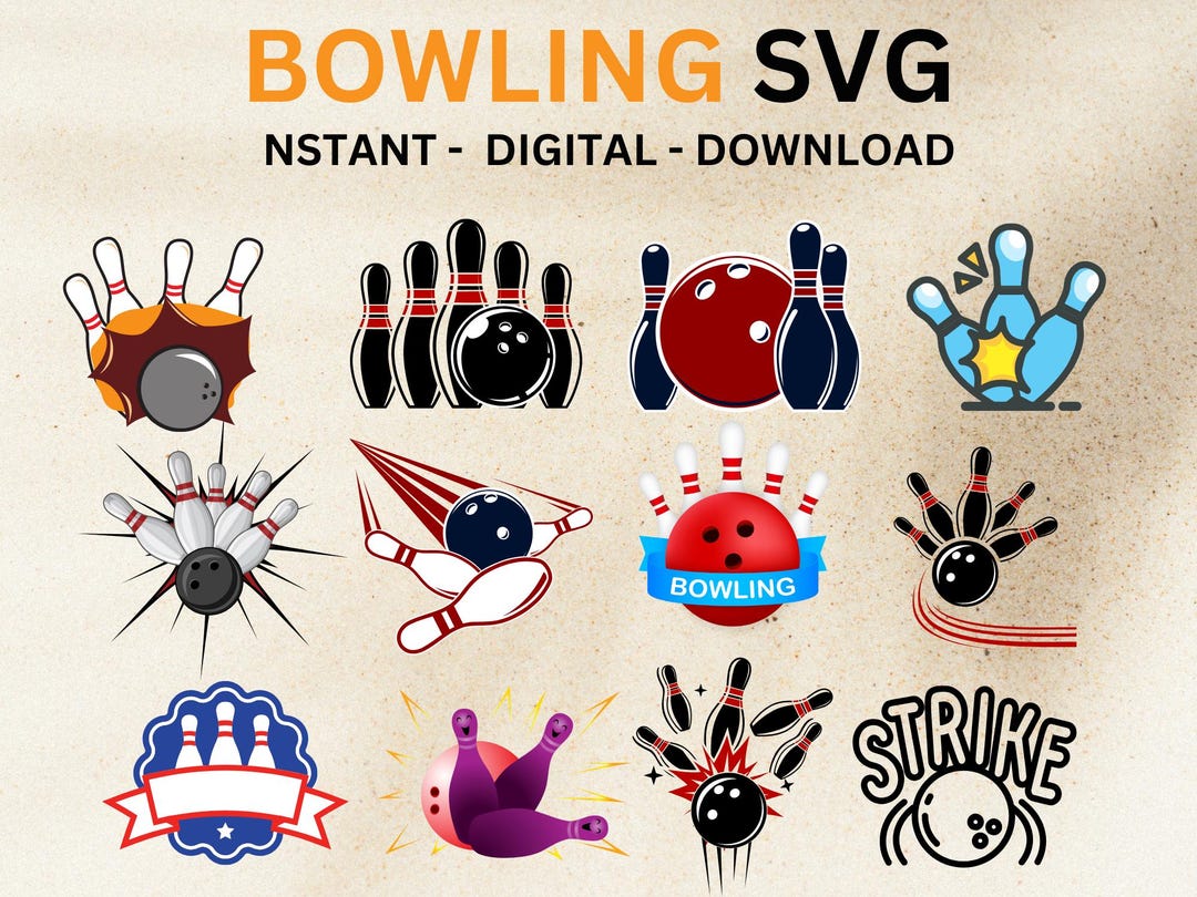 Bowling Svg Bundle Bowling Png Bundle Bowler Svg Png Cut Files Cricut ...