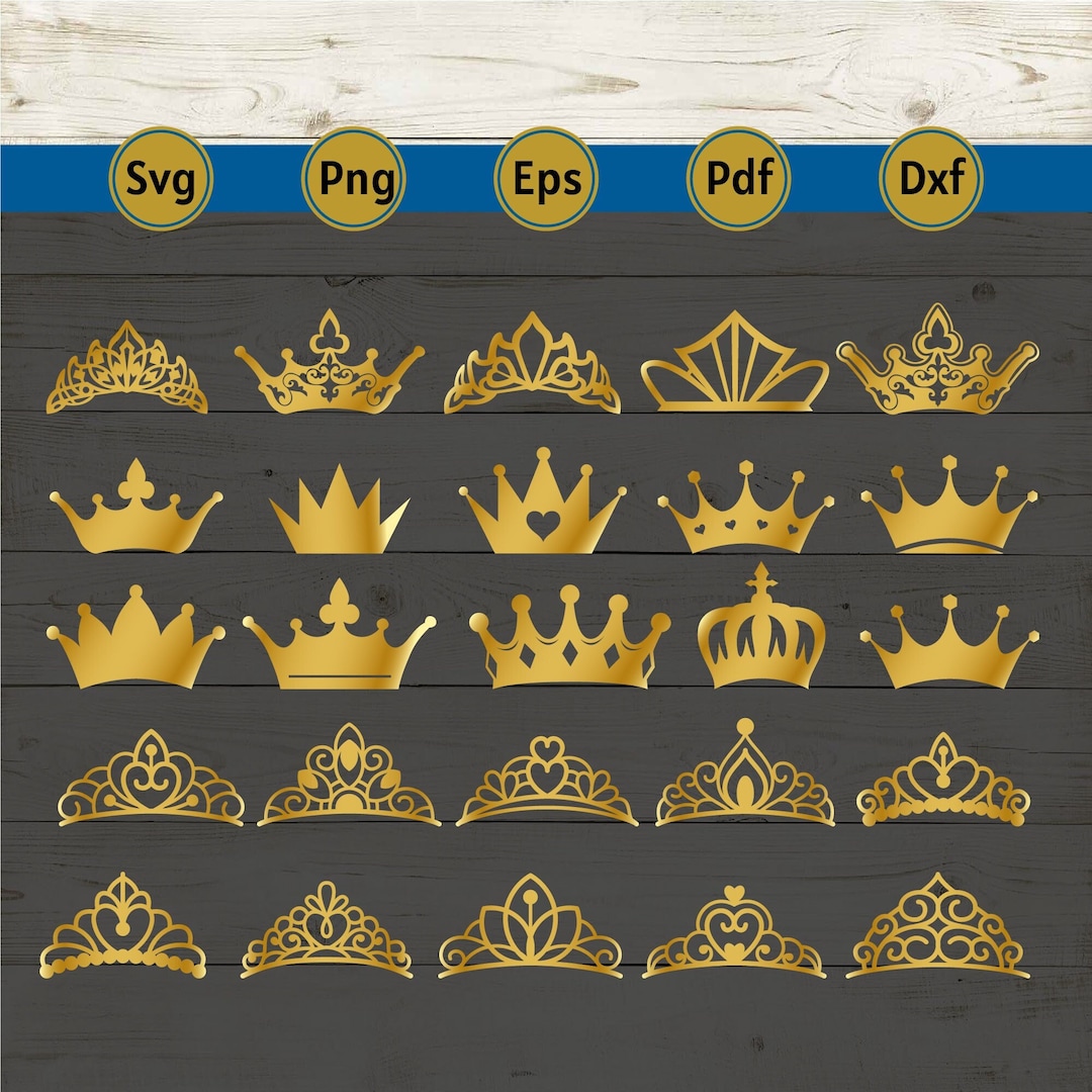 Couronne svg png, svg couronne de princesse, anniversaire couronne svg ...