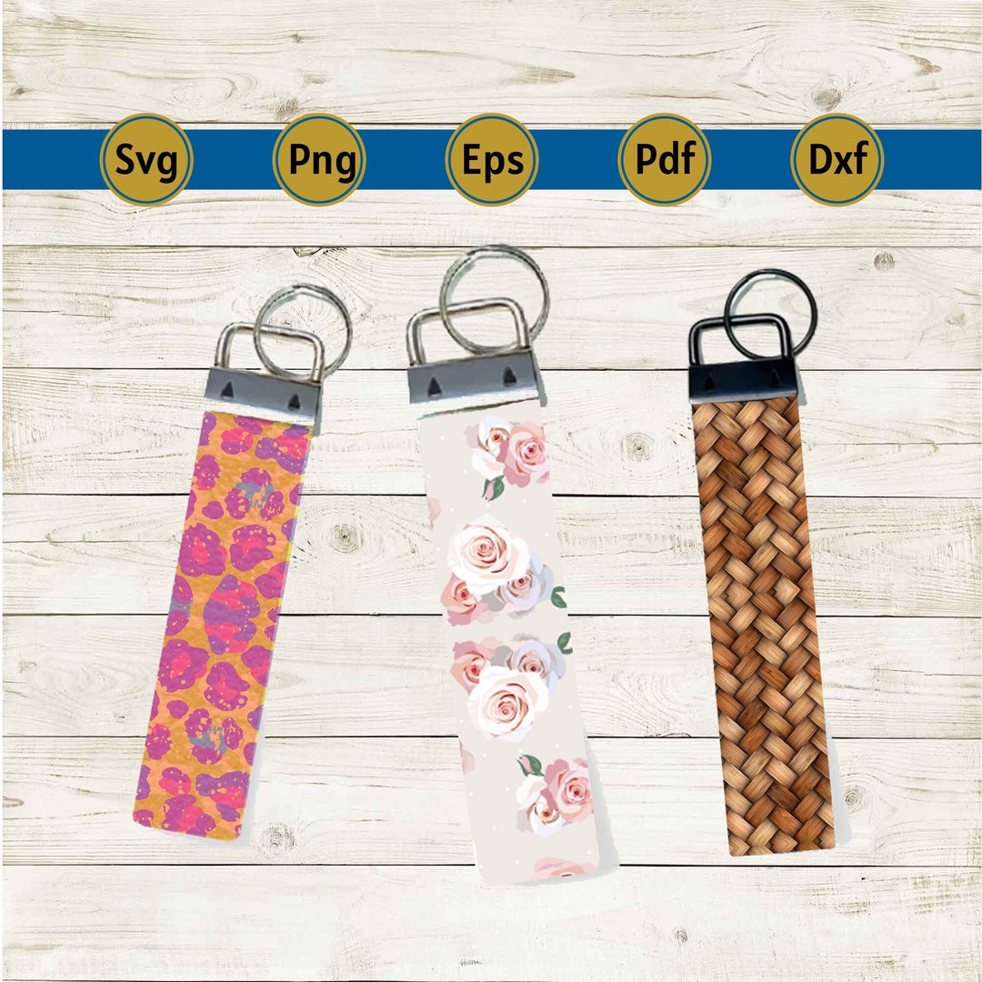 60 Key Fob Svg, Key Fob Template, Keychain Svg Bundle, Keychain Svg ...