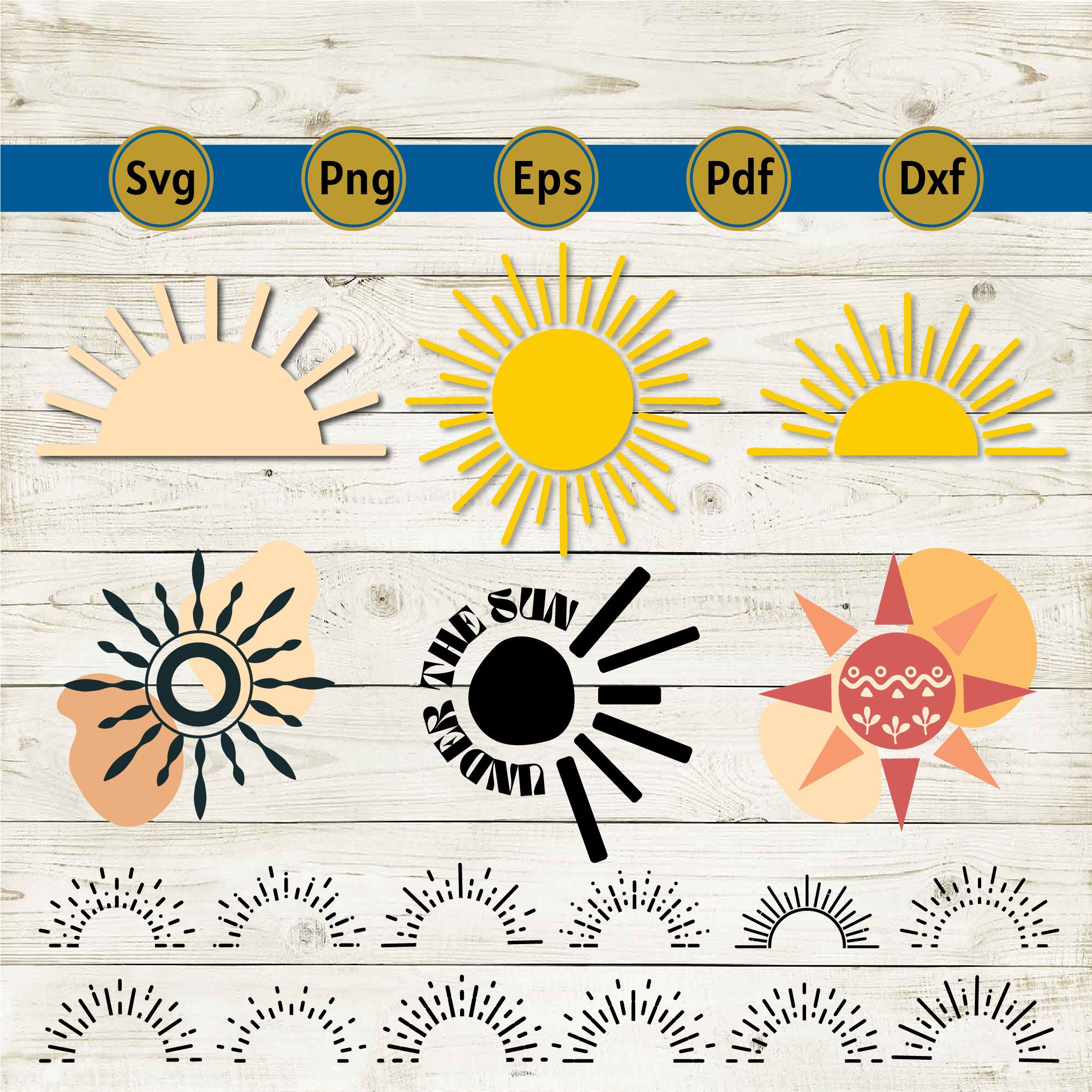 Sunburst Svg, Starburst Svg, Sun and Moon Svg, Sun Svg, Half Sun Svg ...