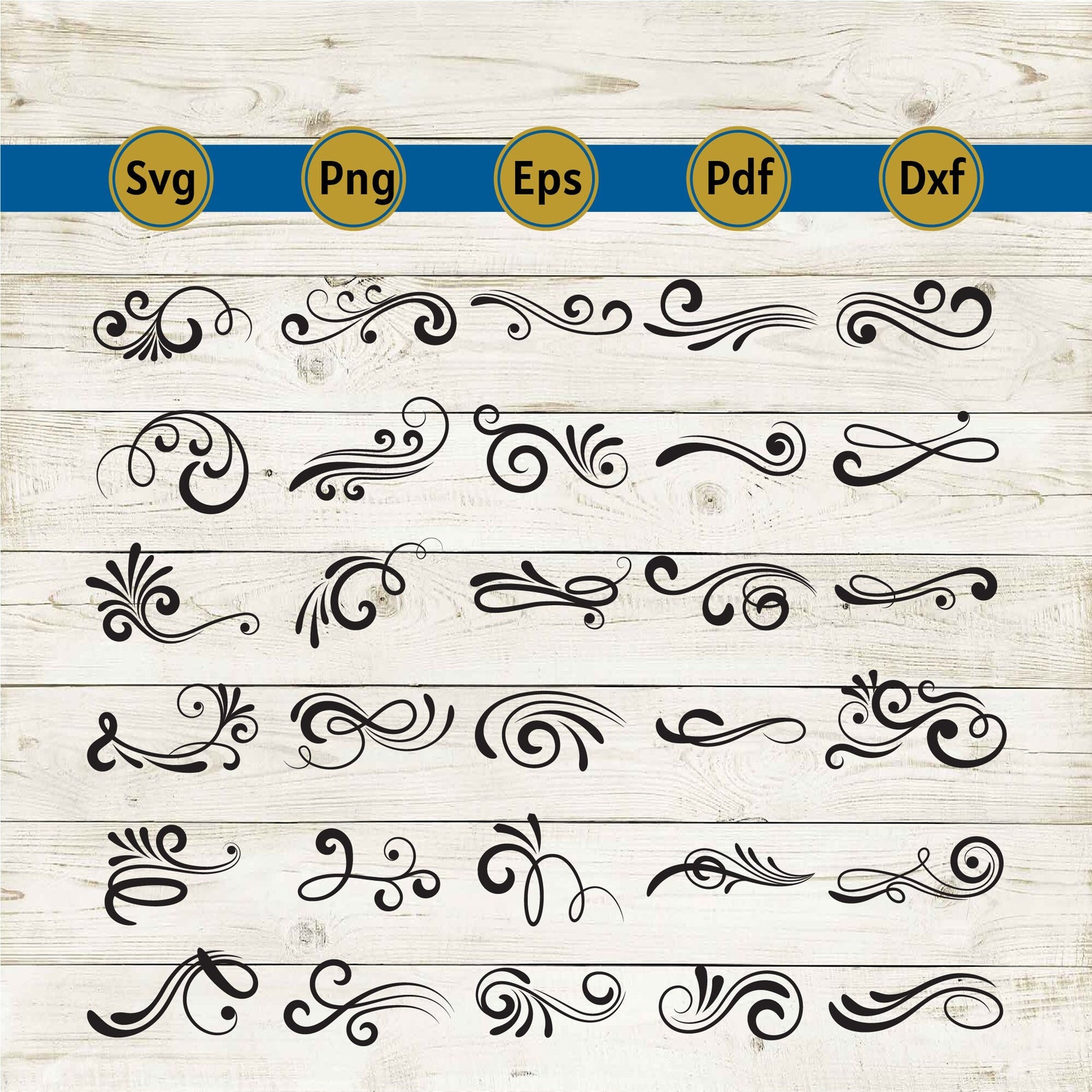Filigree Svg, Swirl Svg, Swirls Svg, Flourish Svg, Scroll Svg, Doodle ...