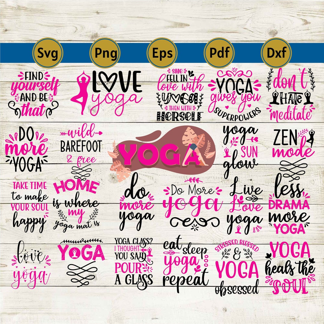 Yoga Svg Bundle, Yoga Svg, Meditation Svg, Yoga Clipart, Yoga Shirt ...