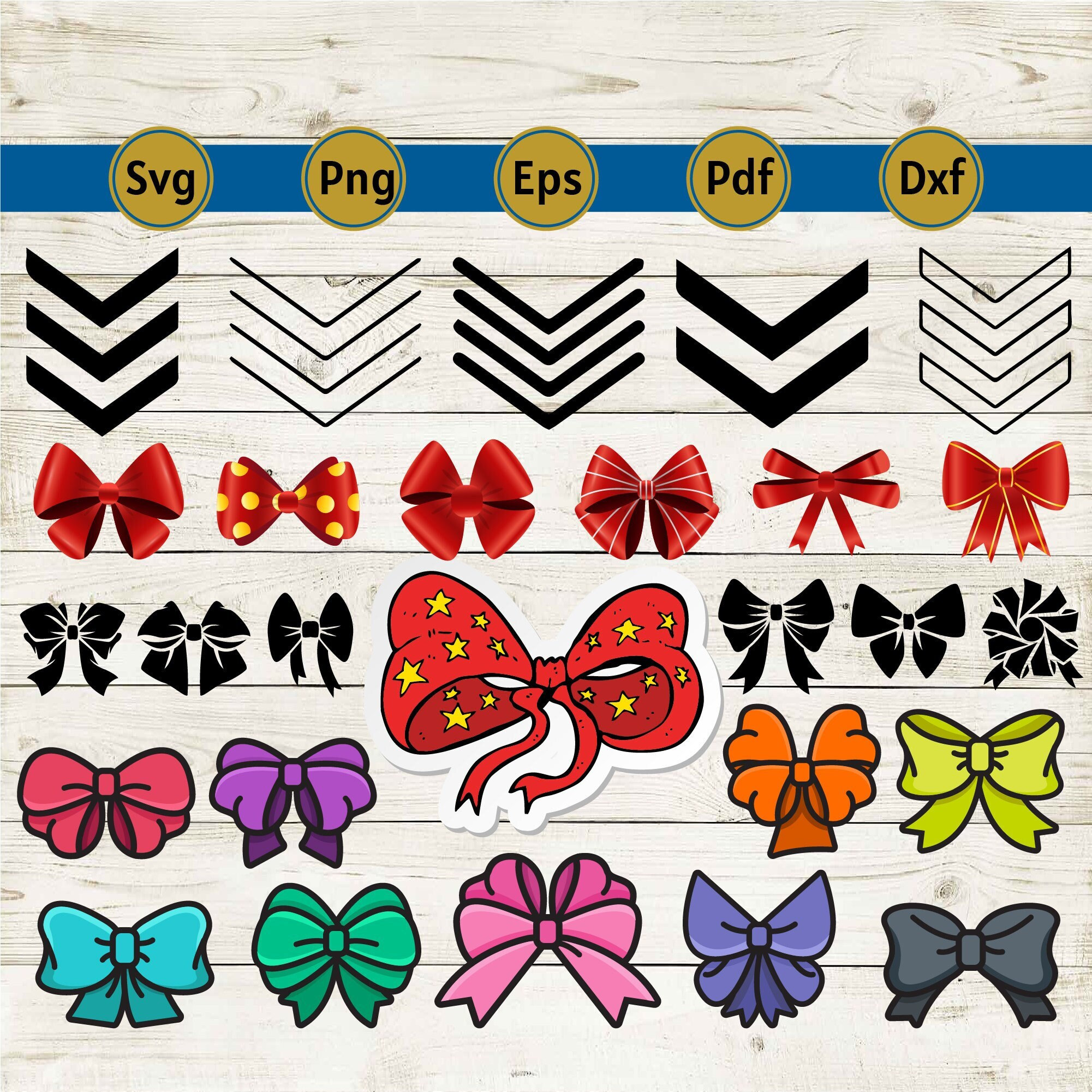 Cheer Bow Svg Bow Tie Svg Bow Svg Hair Bow Template - Etsy UK