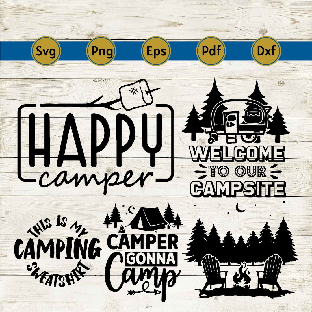 Camping Bucket Svg - Create Personalized Camping Gifts With Our Happy ...