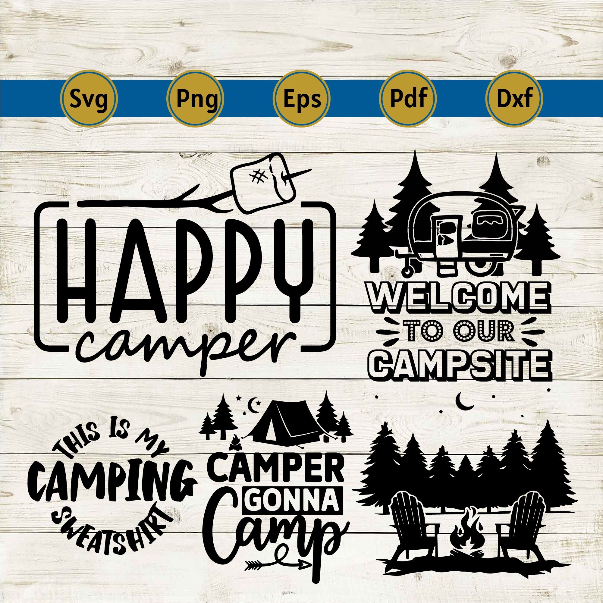 Camping Bucket Svg Create Personalized Camping Gifts With Our Happy ...