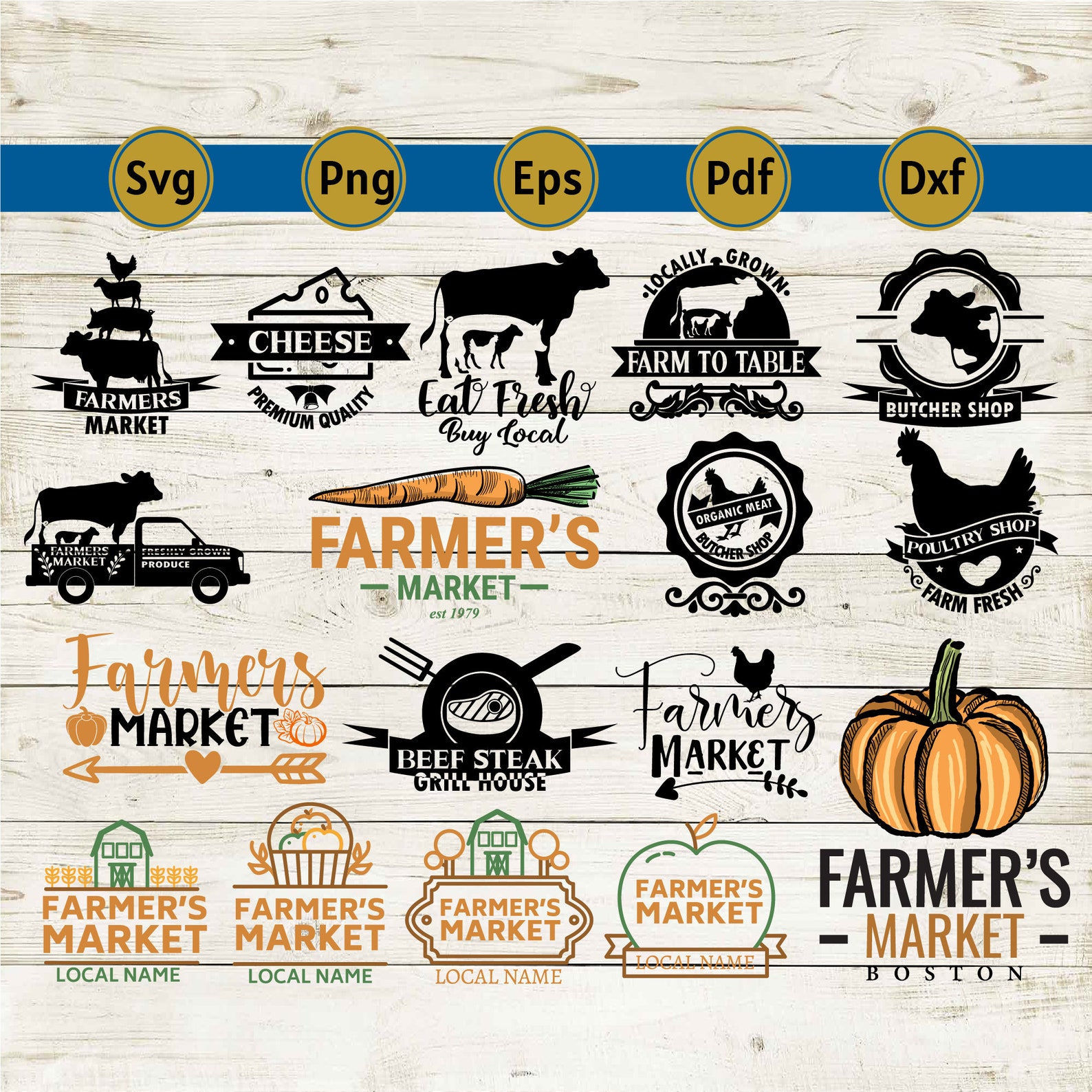 Farmers Market Svg, Farm Truck Svg, Pumpkin Patch Svg, Farmersmarket ...