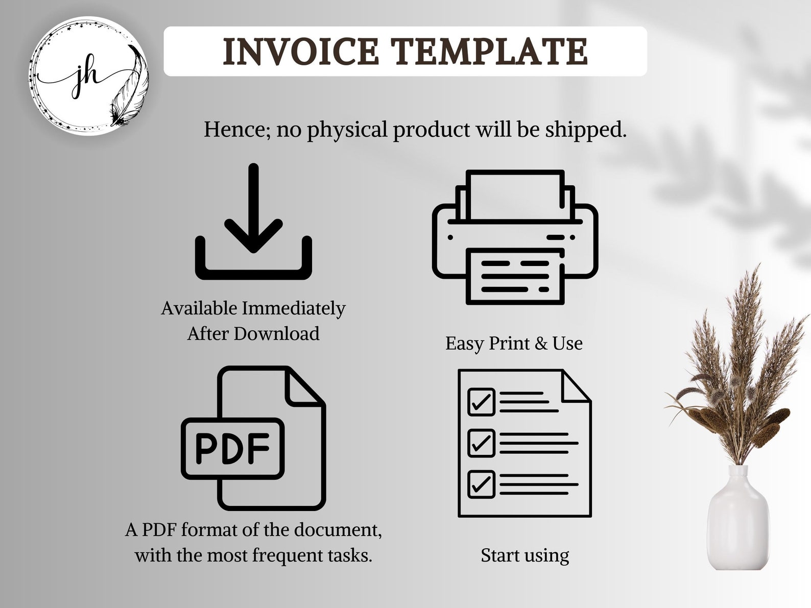 Invoice Template Order Form Template Printable Invoice - Etsy