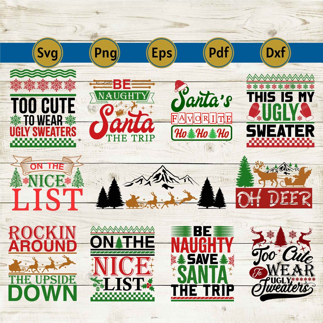 Ugly Christmas Sweater Svg, Ugly Sweater Svg, Ugly Sweater Png ...