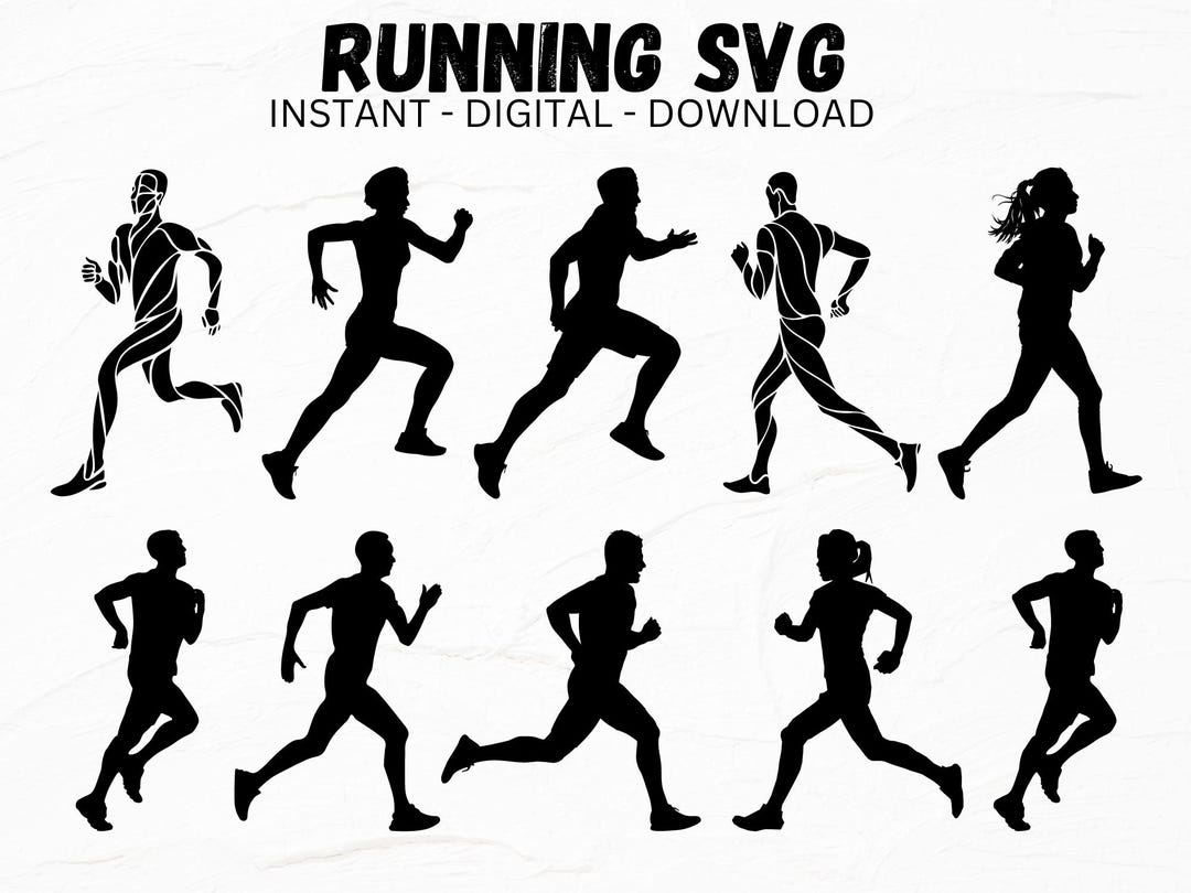 Runner SVG, Runner Clipart Svg, Runner Gift, Runner Designs, Exercise ...