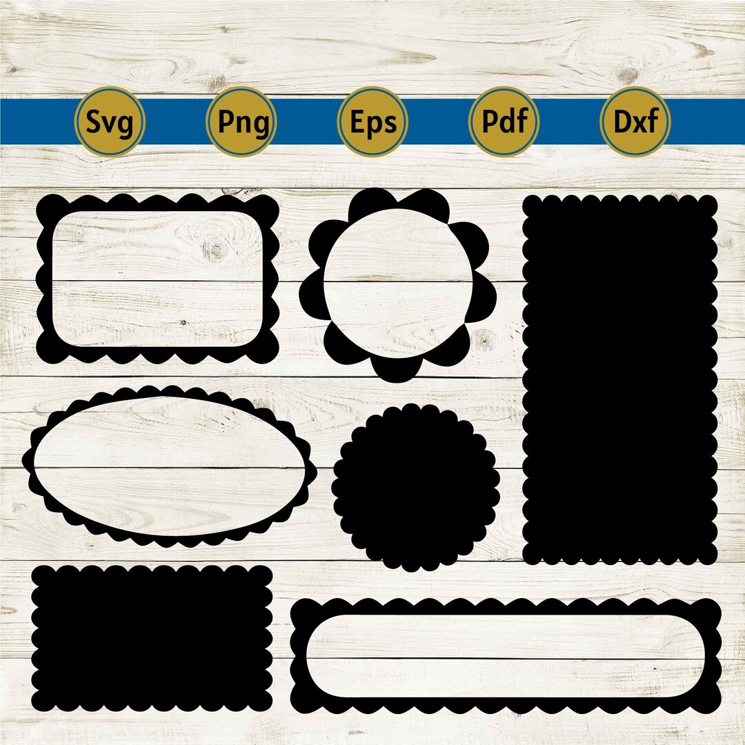 Scallop SVG, Rectangle Frame Svg, Mirror Frame Svg, Scallop Shape Svg ...