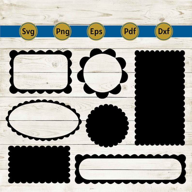 Scallop SVG, Rectangle Frame Svg, Mirror Frame Svg, Scallop Shape Svg ...